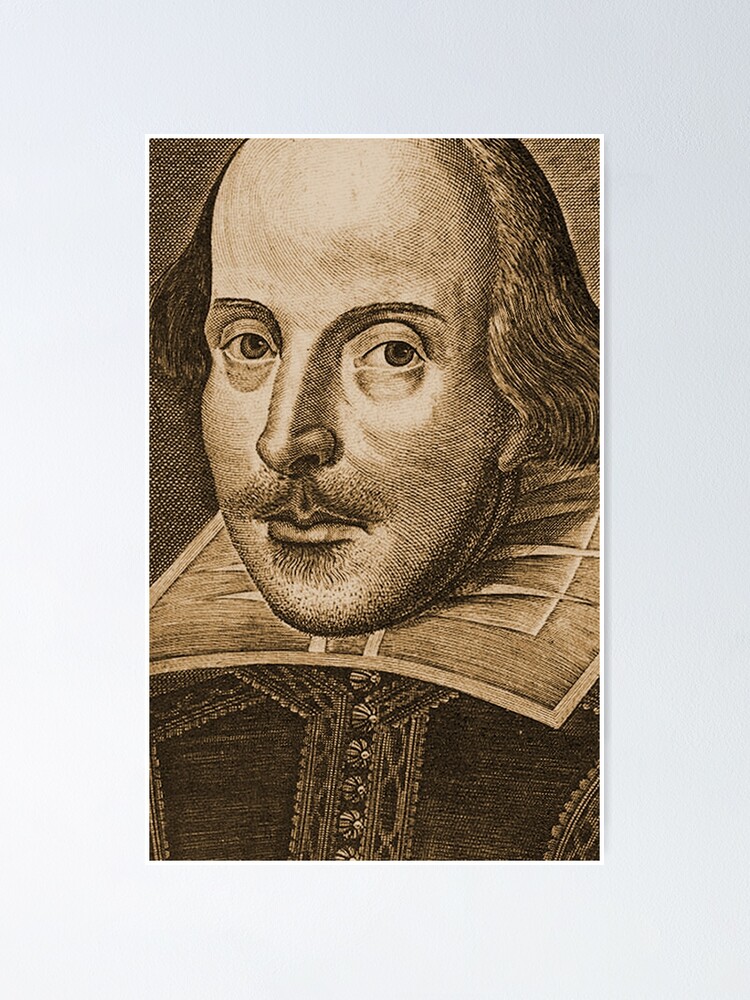 "Shakespeare Droeshout Engraving Portrait" Poster by incognitagal ...