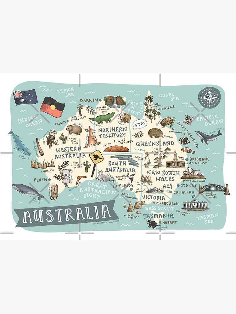 "Map of Australia" Poster for Sale by thosepencils | Redbubble