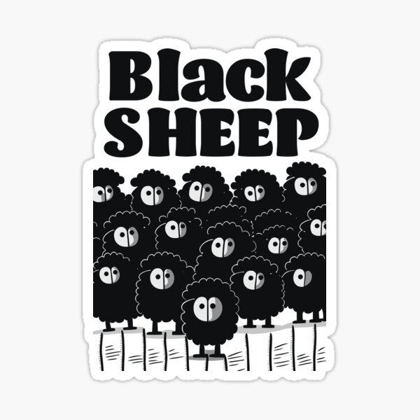 "Black Sheep || Vector Art Cute Sheep" Sticker for Sale by ...