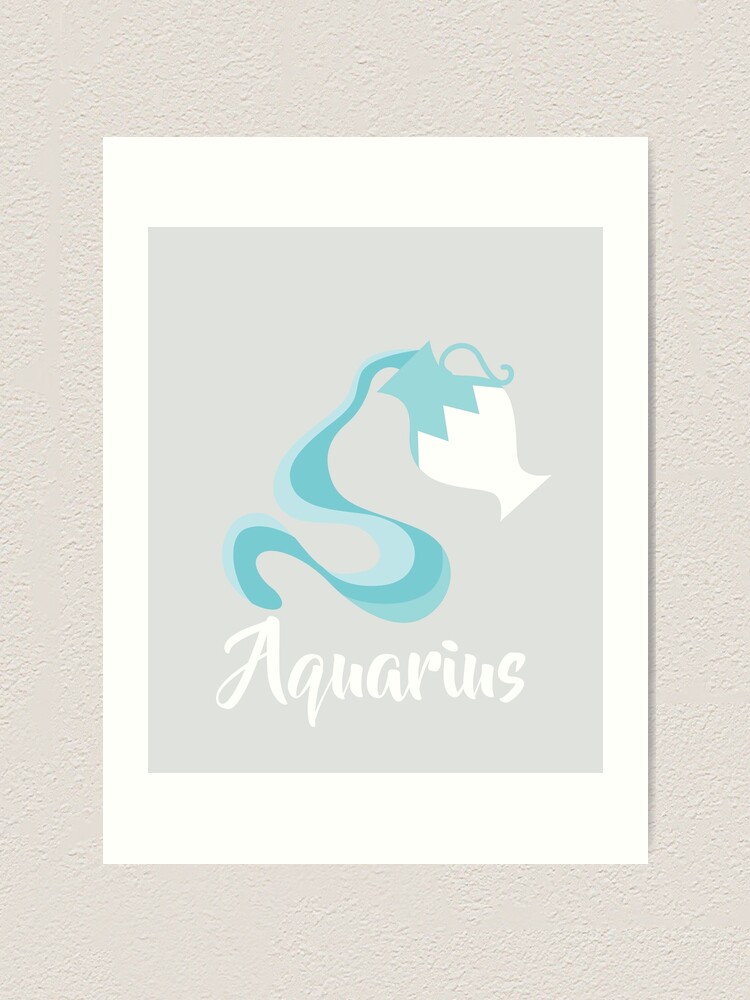 "Aquarius Jan 20 - Feb 18 - Air sign - Zodiac symbols" Art Print for ...