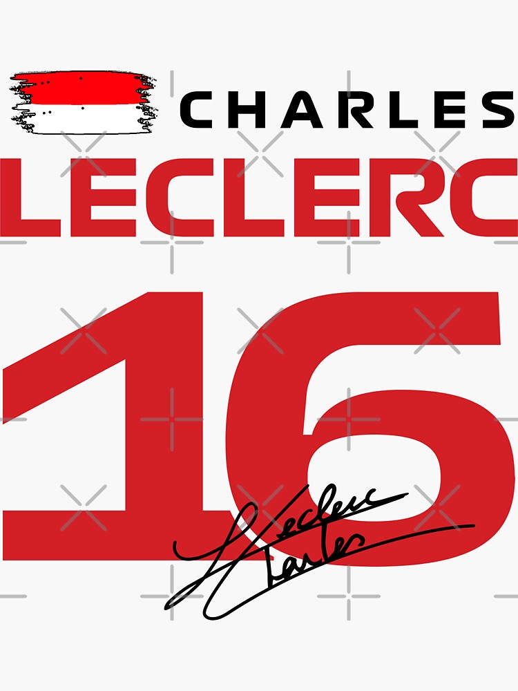 "Charles Leclerc 16 Ferrari Formula One" Sticker for Sale by demhan ...