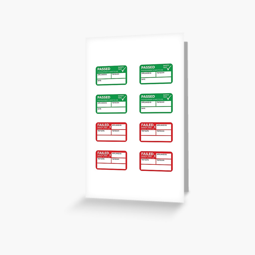 "tested inspected equipment tag, passed test" Sticker for Sale by Mqyou ...