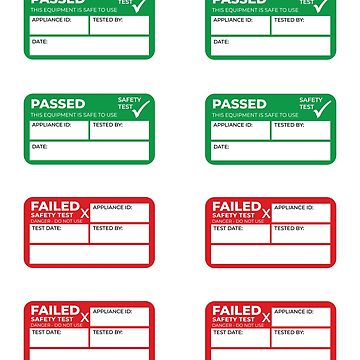 "tested inspected equipment tag, passed test" Sticker for Sale by Mqyou ...