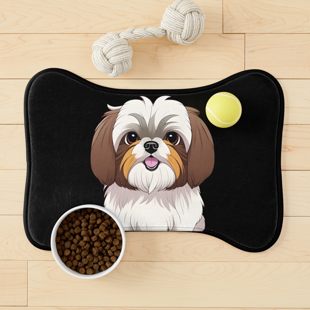 "Cute Shih Tzu Puppy, cartoon drawing, Ai Generated Art " Sticker for ...