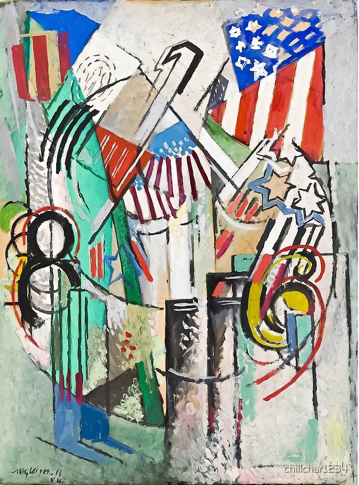 "Modern Americana Flag Art The Astor Cup Races Flags" by chillchar1234 ...