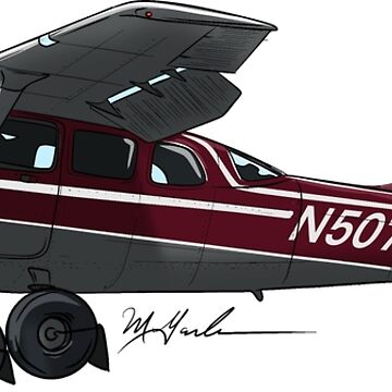 "Cessna 206 Bush Plane N507DG" Sticker for Sale by Michael Garber ...