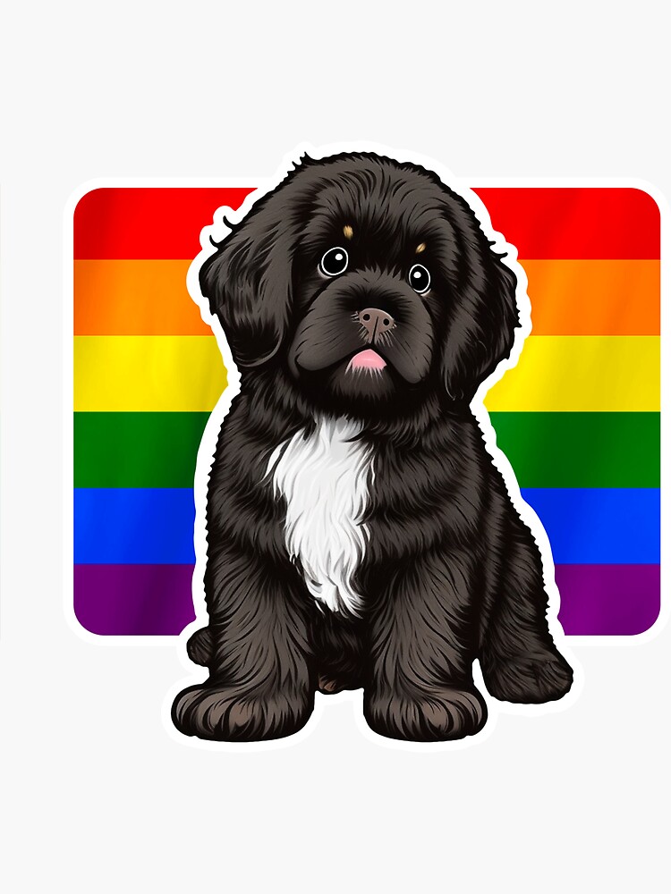 "Newfie Pride" Sticker for Sale by AIArtCo | Redbubble