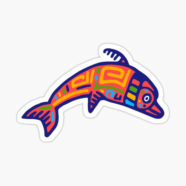 "Inca culture, dolphin" Sticker by MIRO3D | Redbubble