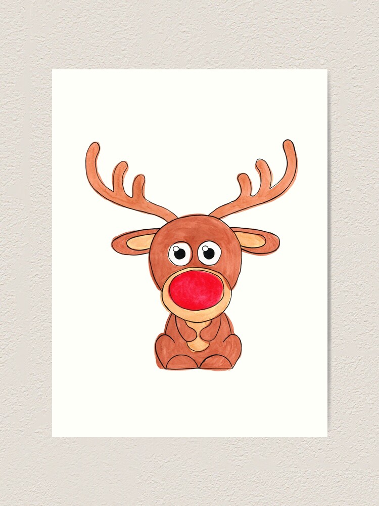 "Rudolf " Art Print for Sale by moniquecutajar | Redbubble