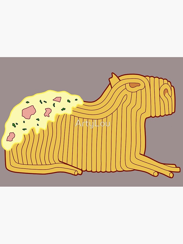"Spaghetti Capybara (Carbonara)" Poster for Sale by ArtyLou | Redbubble