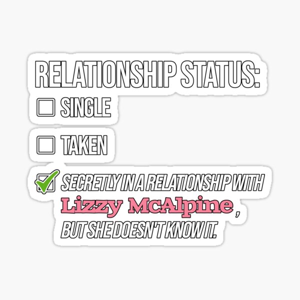 "Lizzy McAlpine - Relationship" Sticker by 2Girls1Shirt | Redbubble
