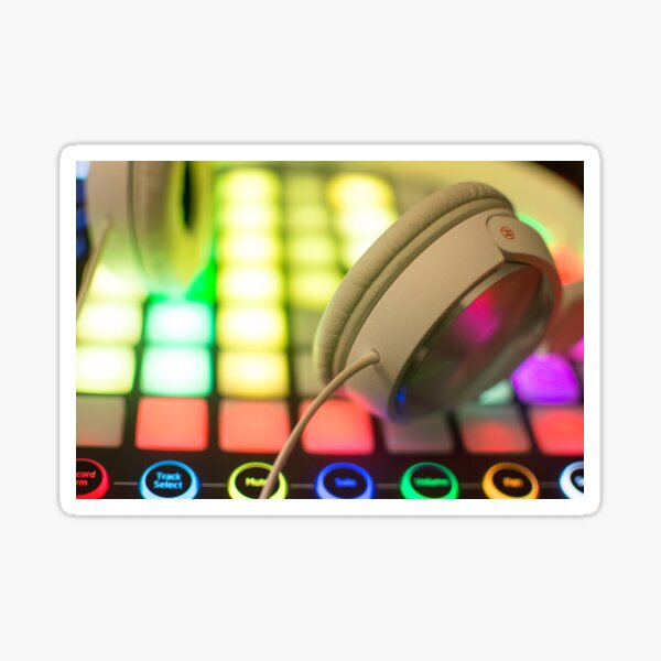 "Headphones and launchpad" Sticker for Sale by jsebouvi | Redbubble