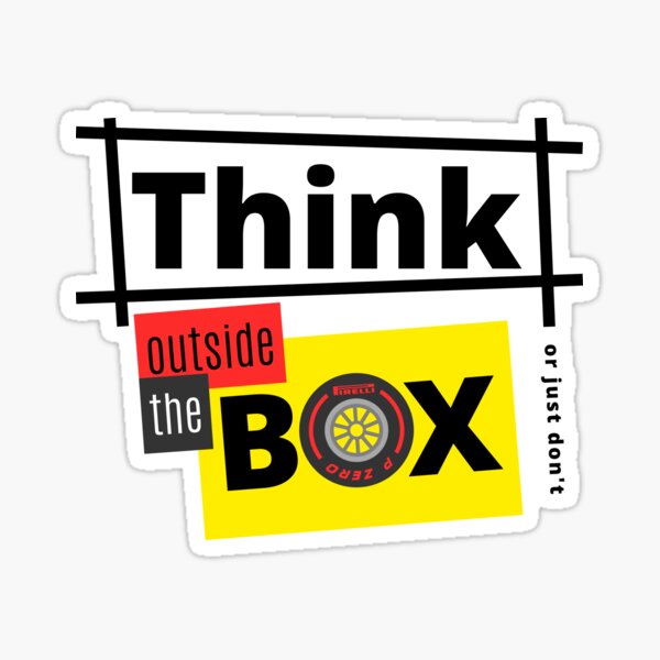 "Think outside the box" Sticker for Sale by Tomm-09 | Redbubble