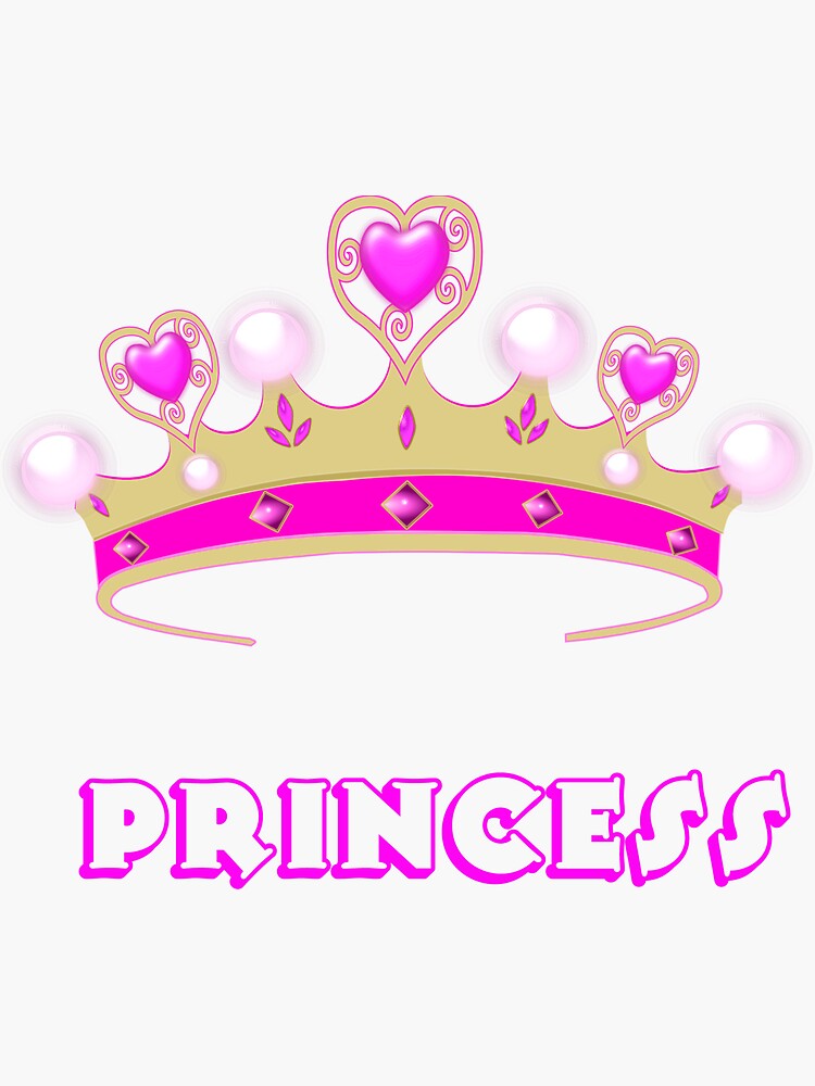 "Pretty Princess Crown" Sticker for Sale by s-s-graphics | Redbubble