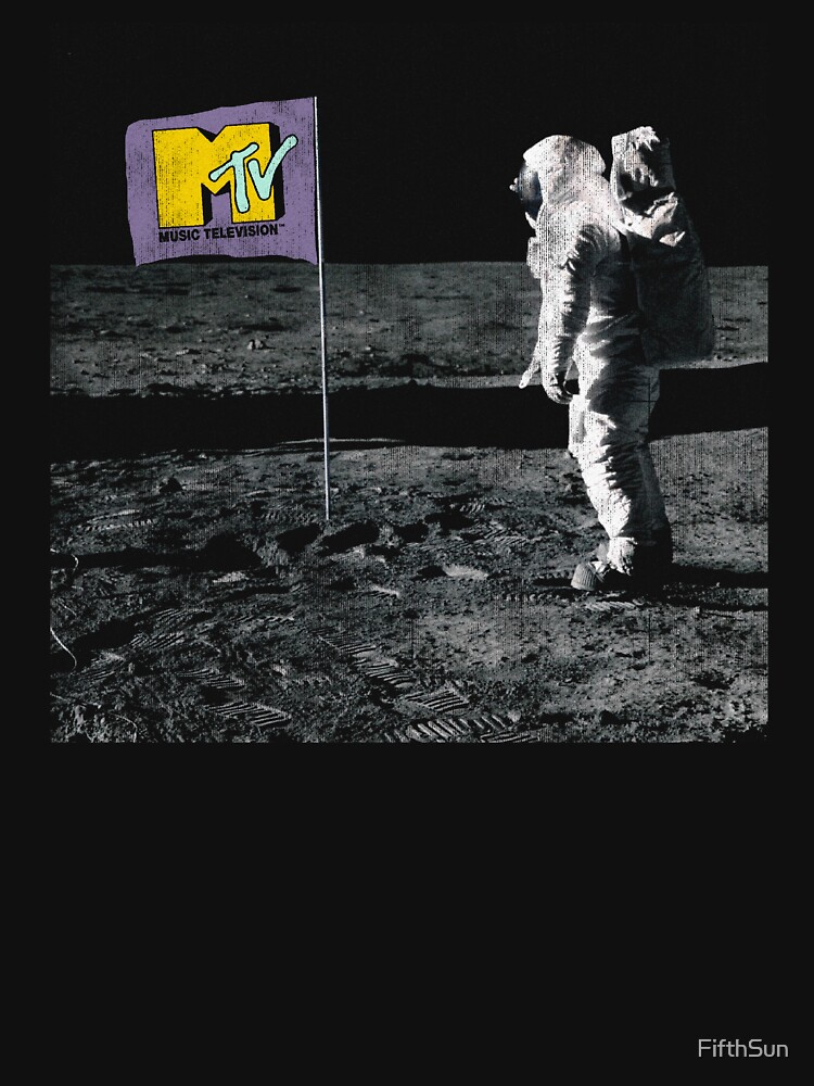 "MTV Man On The Moon Flag Logo" T-shirt for Sale by FifthSun | Redbubble | mtv t-shirts - mtv ...