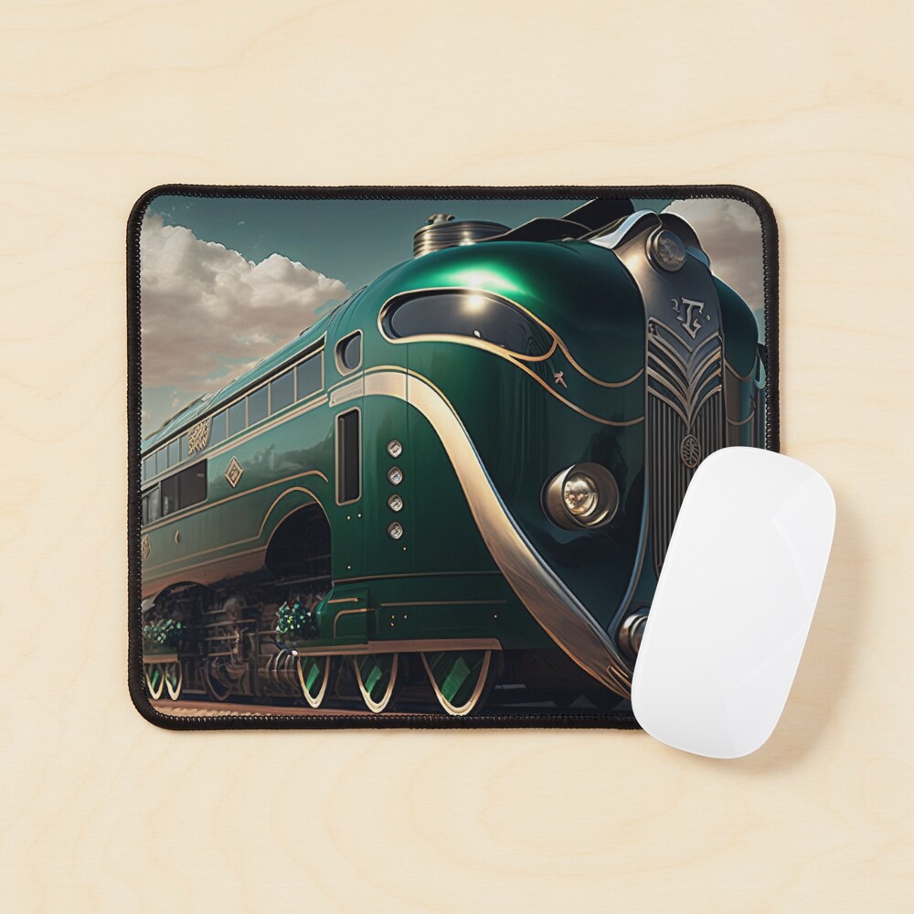 "Art Deco Style Trains" Art Board Print for Sale by TheArtfulAI | Redbubble