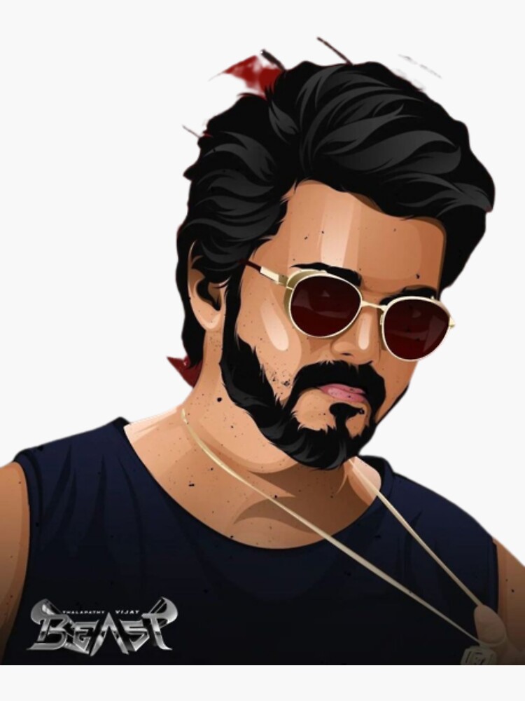 "THALAPATHY VIJAY" Sticker for Sale by AADesigns7 | Redbubble