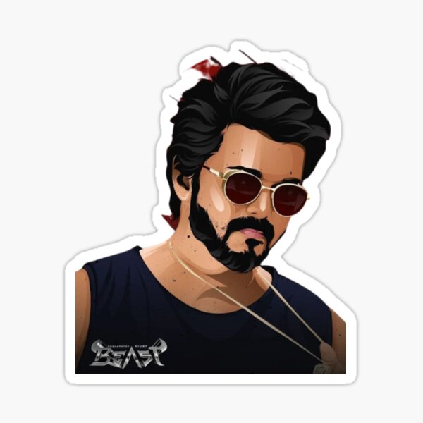 "THALAPATHY VIJAY" Sticker for Sale by AADesigns7 | Redbubble