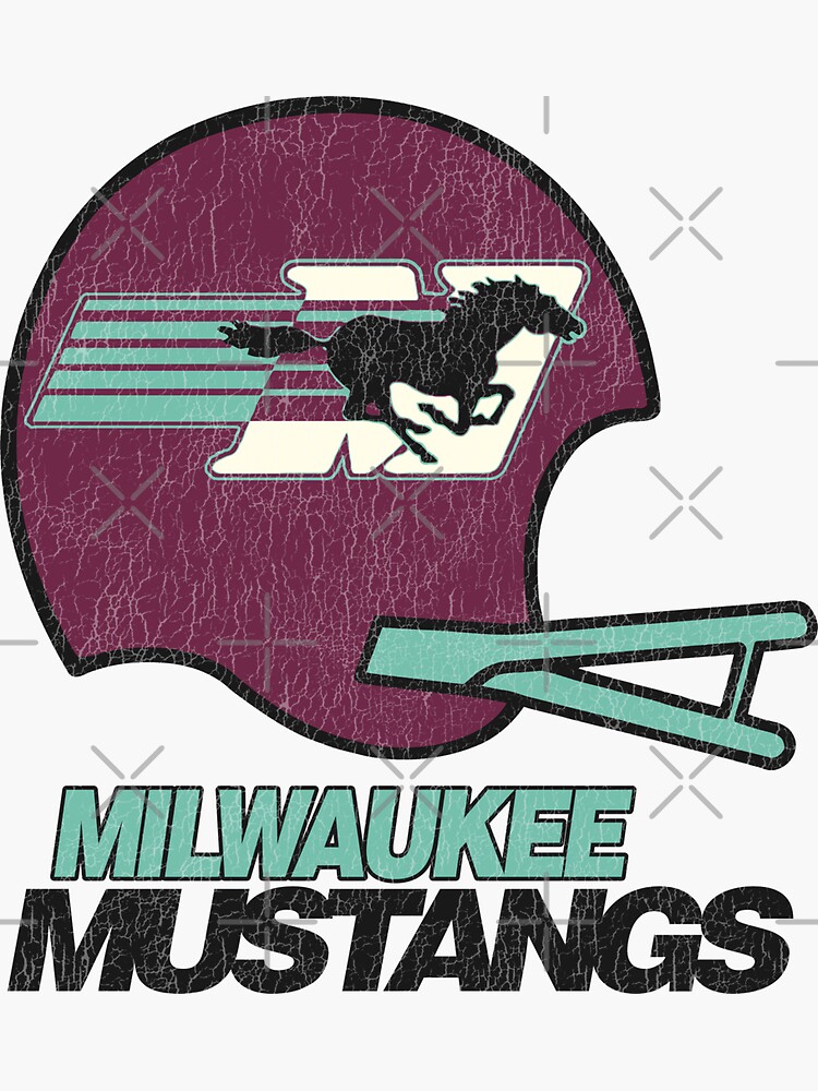 "Defunct Milwaukee Mustangs Football Team" Sticker for Sale by ...