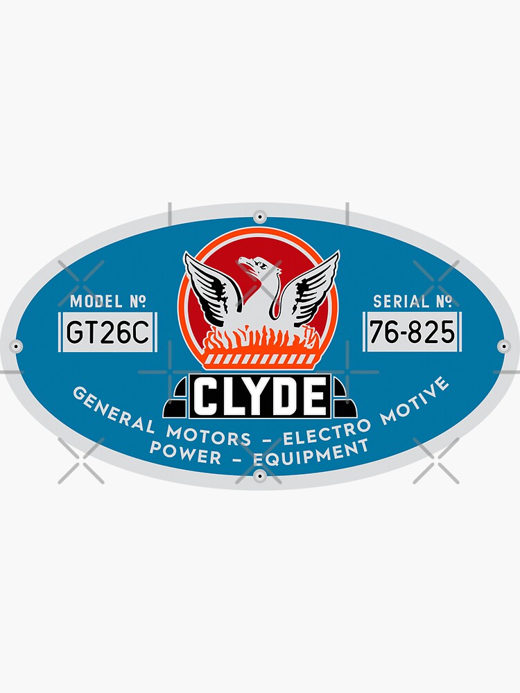 "Clyde Engineering Builders Plate" Sticker for Sale by Enzwell | Redbubble