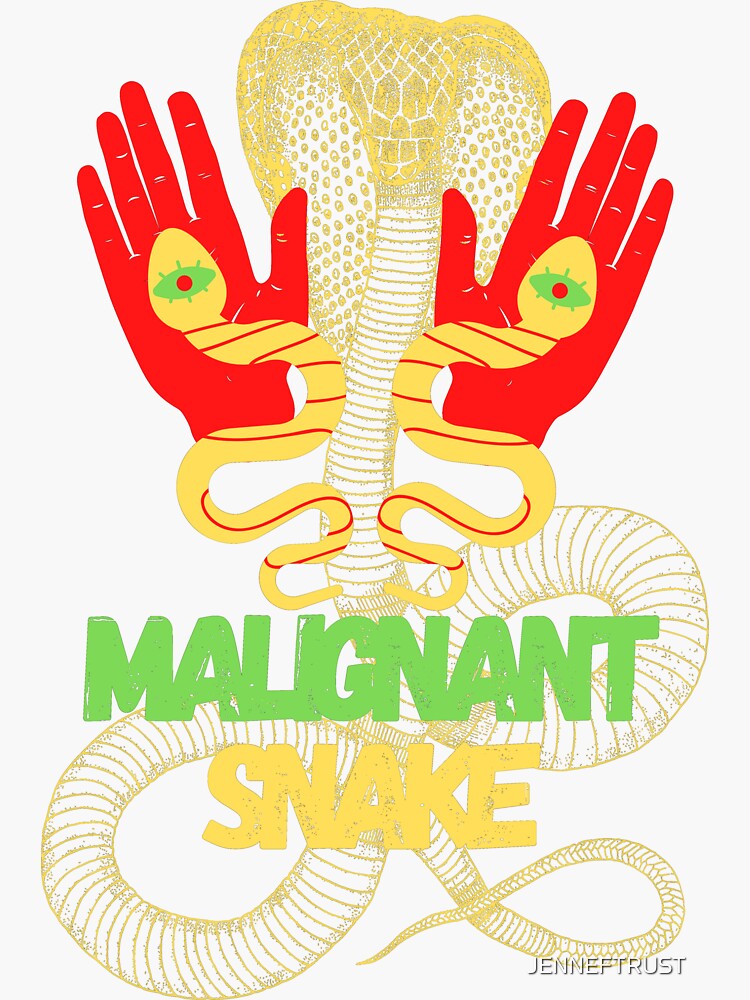 "evil snake, sinister symbol: extroverted colors" Sticker for Sale by ...