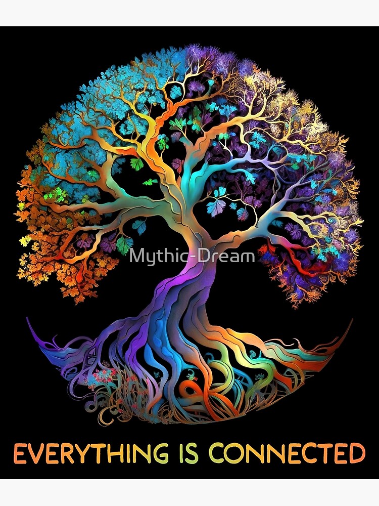 "Colorful Tree of Life Representing Interconnectedness, Text Version ...