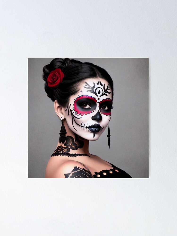 "La Catrina, the beauty of Día de los Muertos" Poster by ArtCreator2023 ...