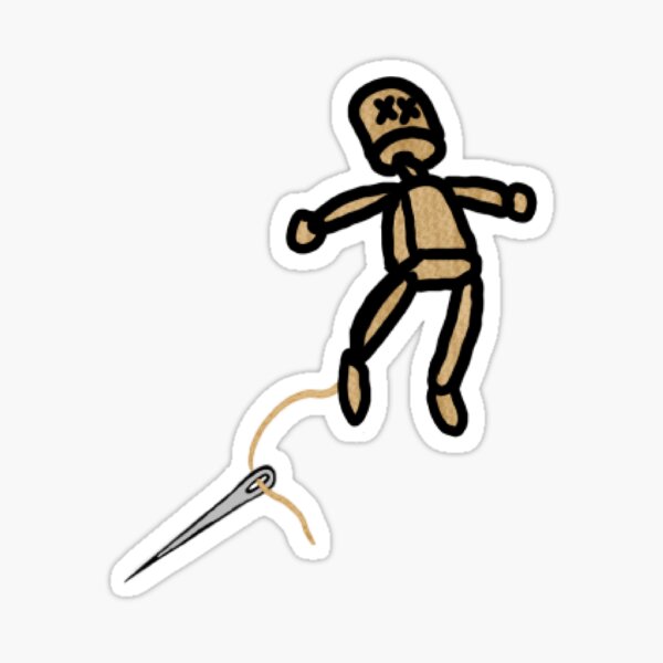 "voodoo doll" Sticker for Sale by fresco219 | Redbubble