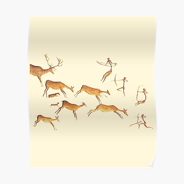 "neolithic primitive man anthropology art" Poster for Sale by ...