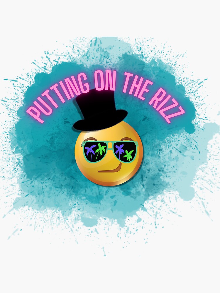 "Putting on the Rizz" Sticker for Sale by Fizzbin999 | Redbubble