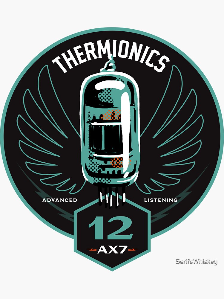 "Winged 12AX7 vacuum tube for audio lovers" Sticker for Sale by ...