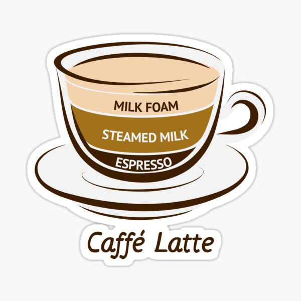 "Latte" Sticker for Sale by AAA-Ace | Redbubble
