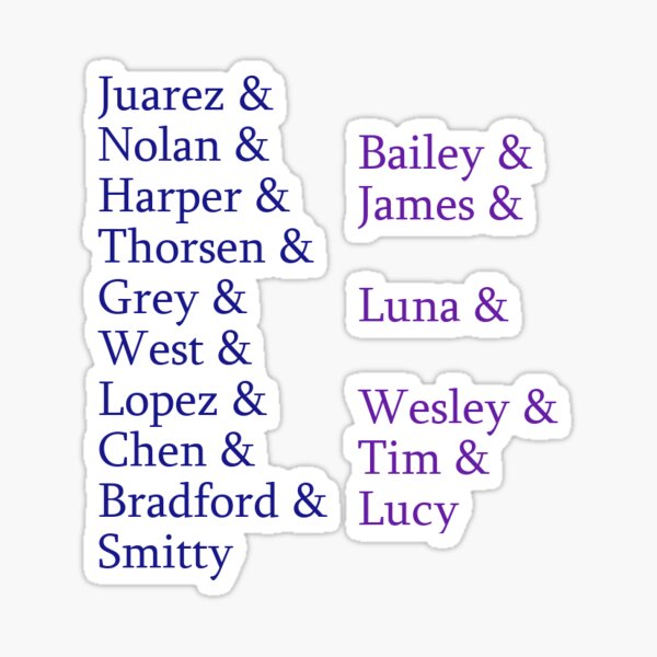 "The Rookie Characters" Sticker for Sale by bex2313 | Redbubble