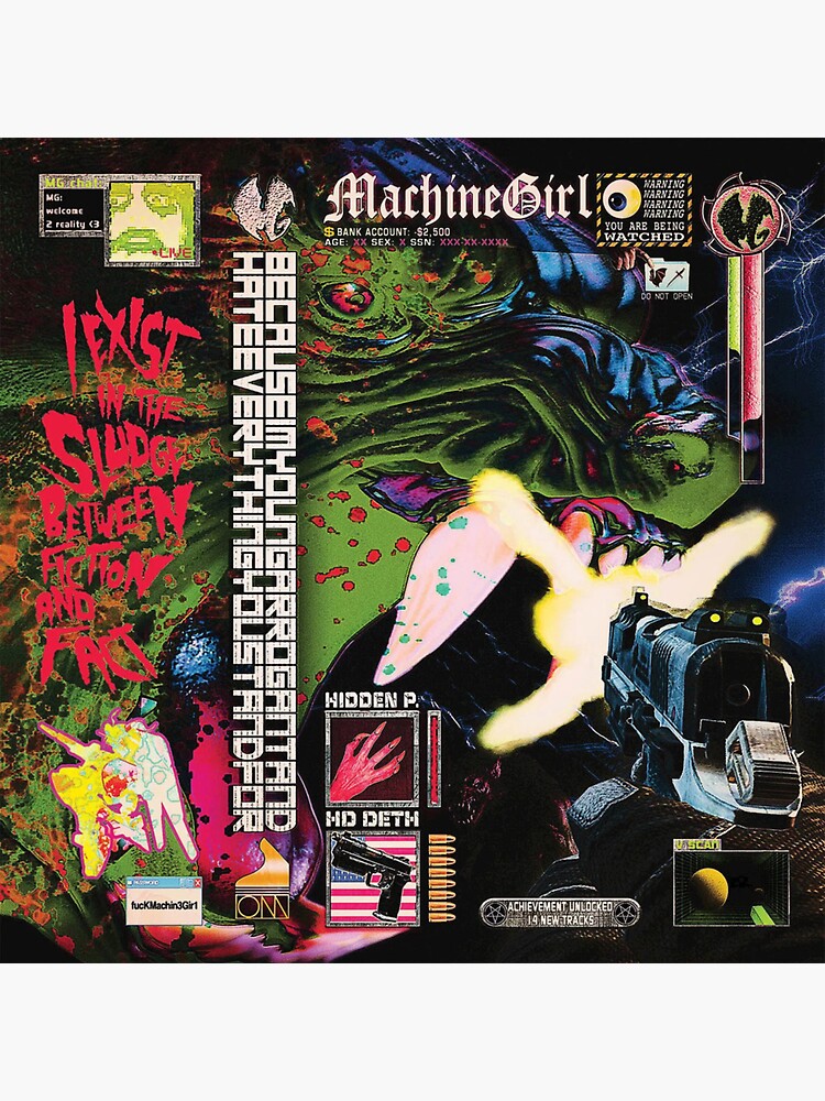 "machine girl" Sticker for Sale by natestaloo22 | Redbubble