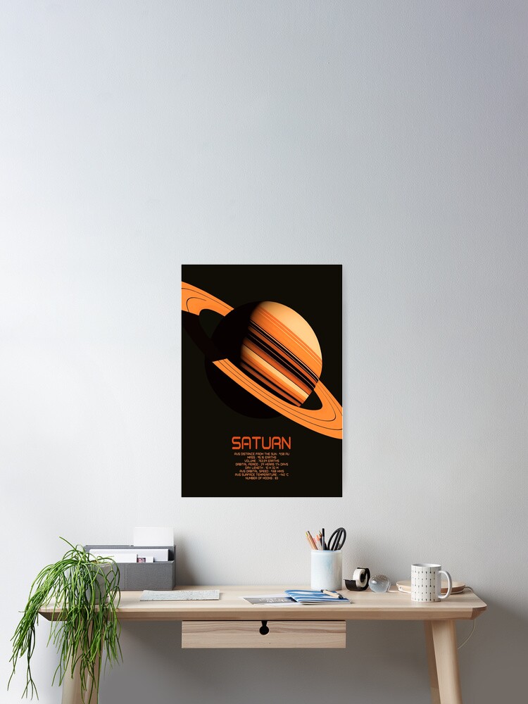 "SATURN - The Solar System (poster serie - 7/9)" Poster for Sale by ...
