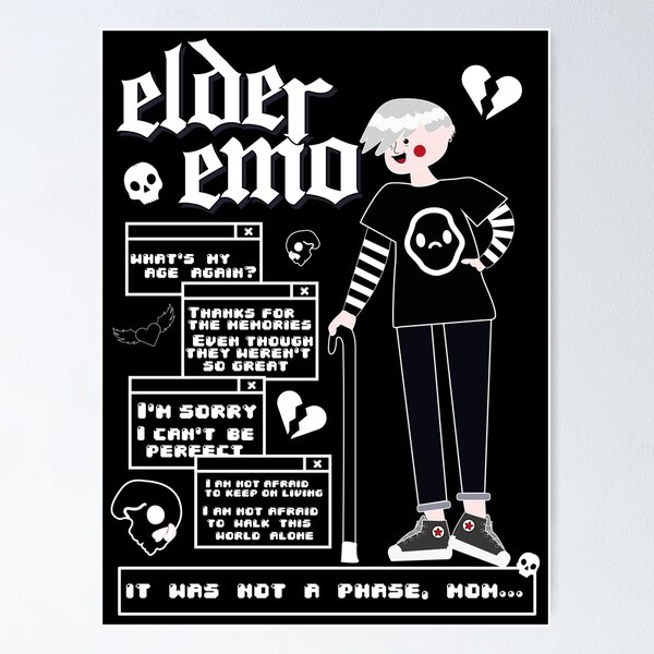 "Elder emo" Poster for Sale by racharanha | Redbubble