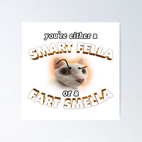 "you're a smart fella or a fart smella" Poster for Sale by ...