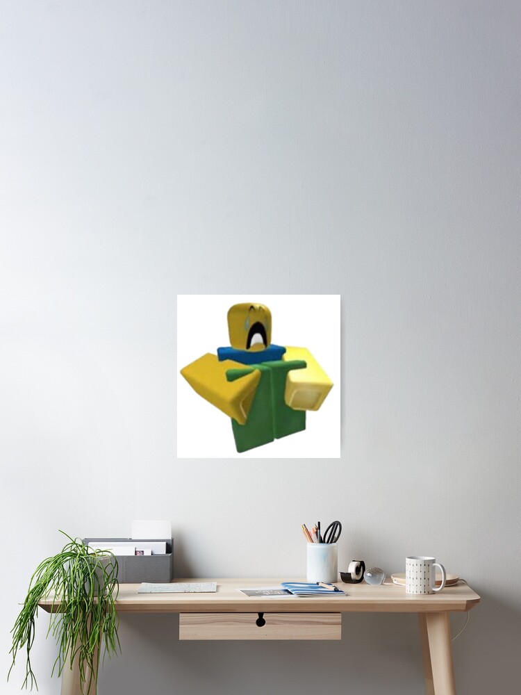 "crying yellow roblox character" Poster for Sale by Kami. . | Redbubble