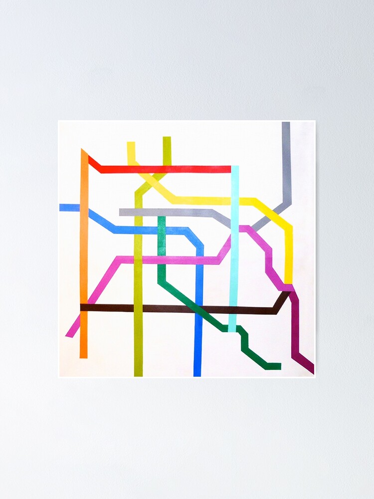 "Mexico City Metro Map" Poster by MCMassey | Redbubble
