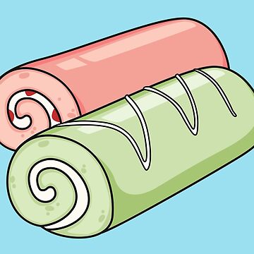 "Swiss roll / roll cake cartoon illustration" Sticker for Sale by ...