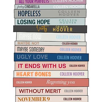 "Colleen Hoover Merch Colleen Hoover Books Men Women Shirt Boy Girl ...