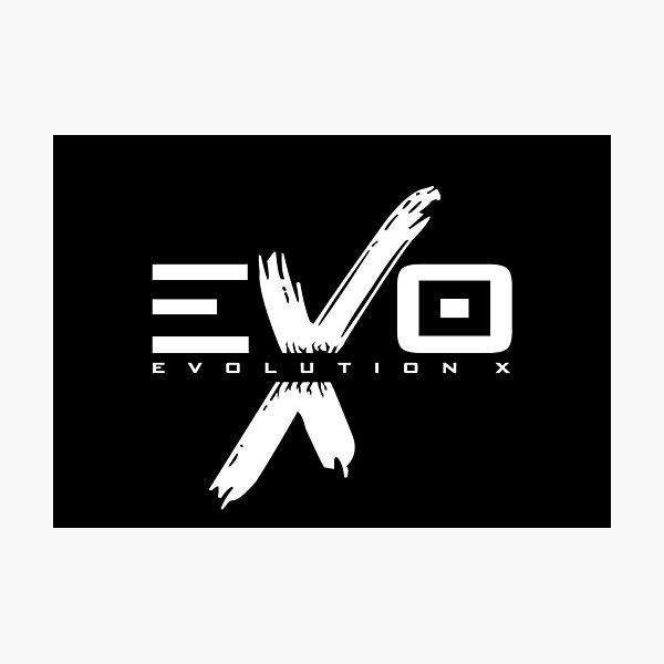"EVOLUTION X - LOGO (white)" Photographic Print for Sale by nateross40 ...