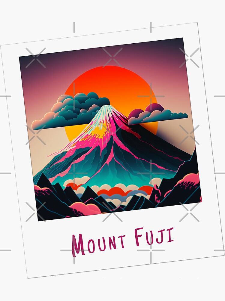 "Aesthetic Mount Fuji | Hiroshi Nagai style" Sticker for Sale by ...