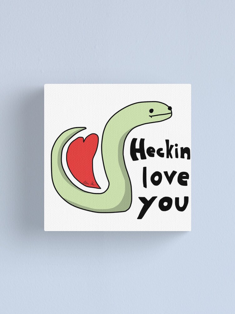 "Heckin Love You - Tiny Snek Comics" Canvas Print for Sale by acohen110 ...