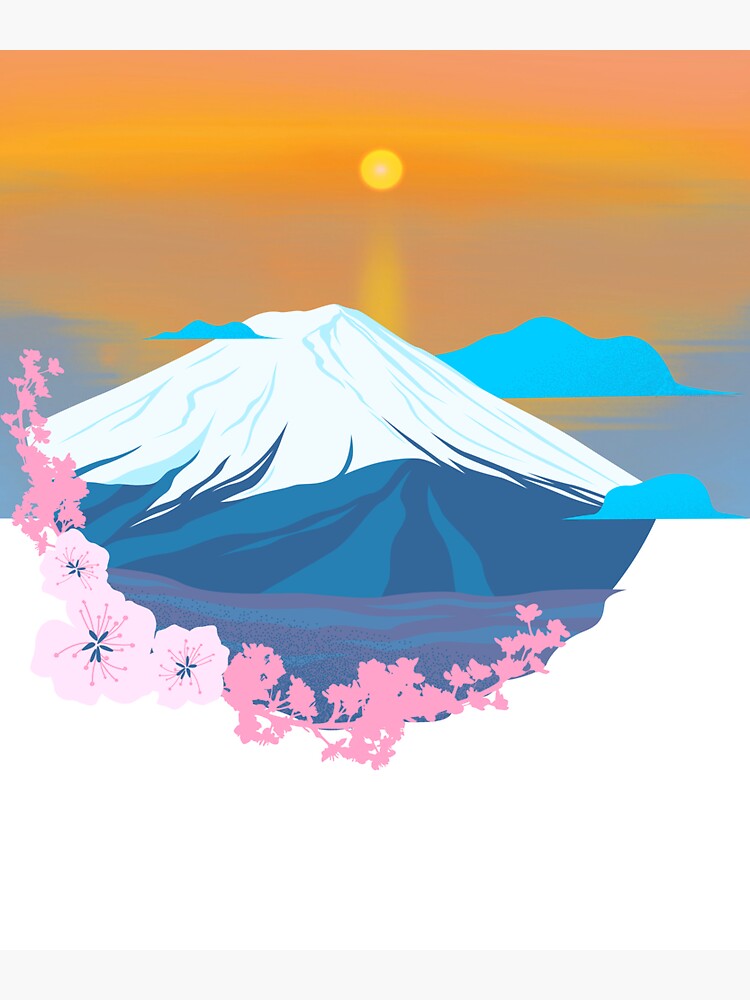 "Mt. Fuji" Sticker for Sale by anbeth73 | Redbubble