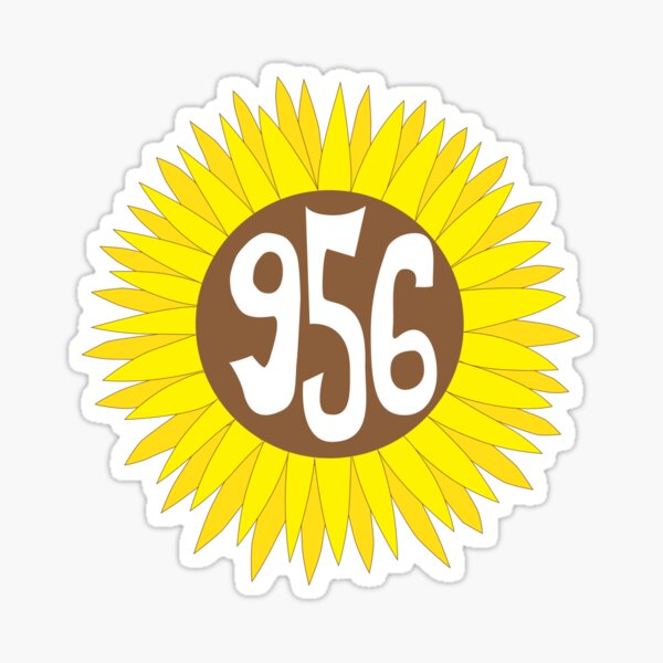 "Hand Drawn Texas Sunflower 956 Area Code" Sticker for Sale by itsrturn ...