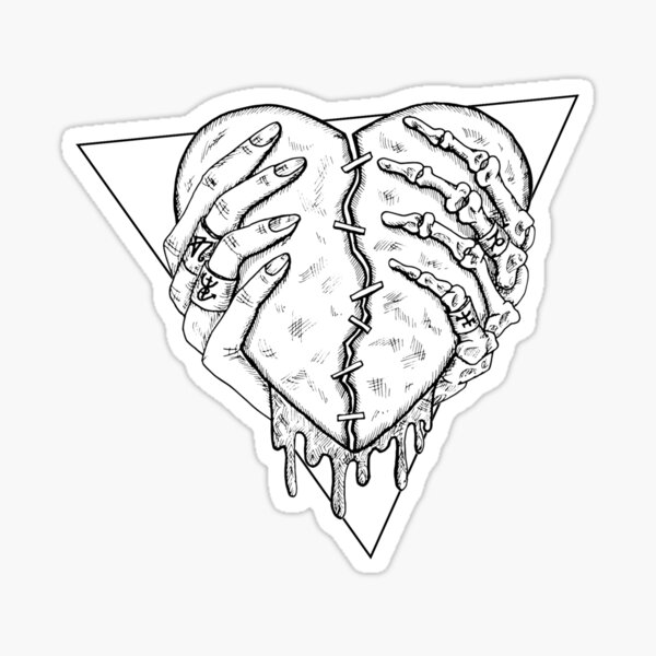 "the rotten broken heart" Sticker for Sale by MorphisDesigns | Redbubble