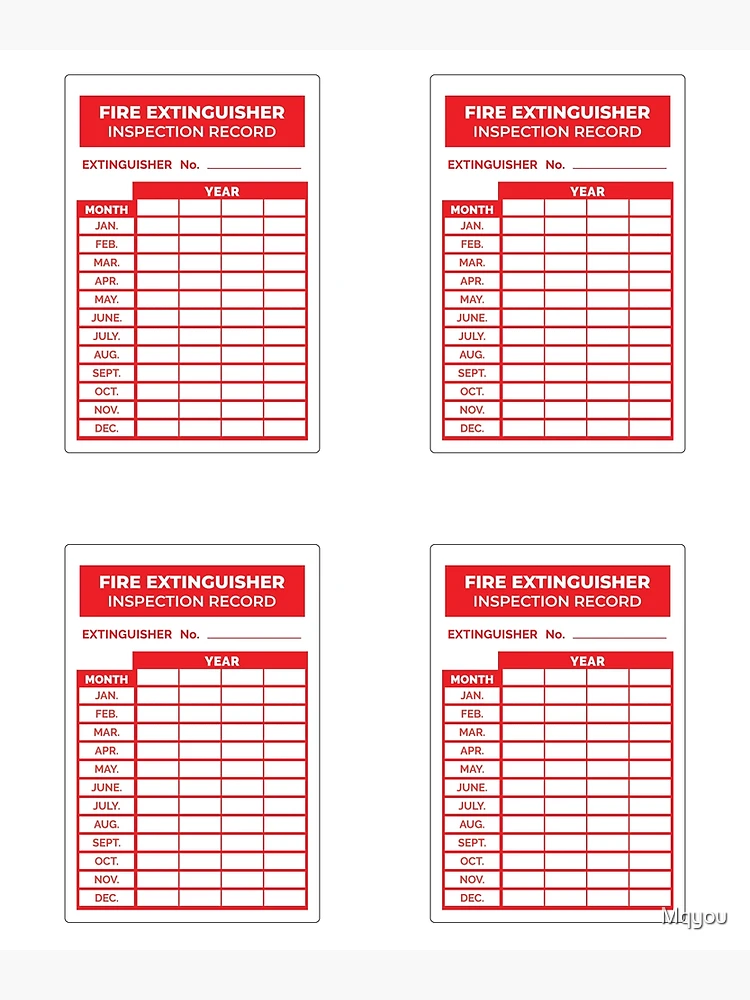 Tarjeta De Inspeccin De Extintoresdocx Tarjetas Extintores | PDF
