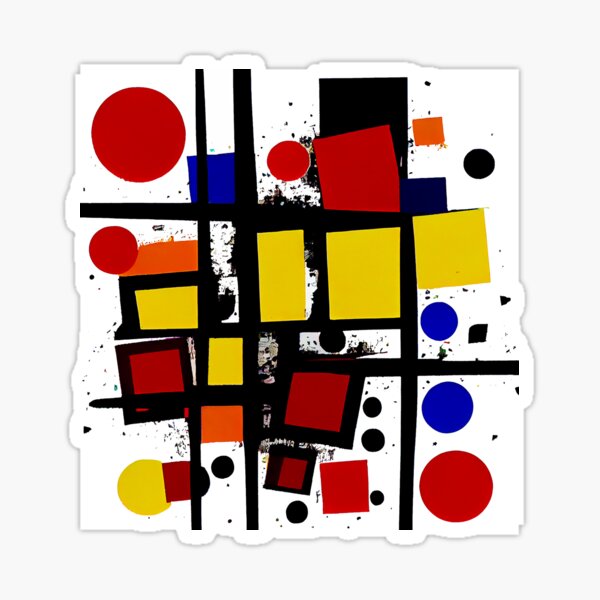 "Bring bold beauty to your walls with this dynamic Mondrian-inspired ...