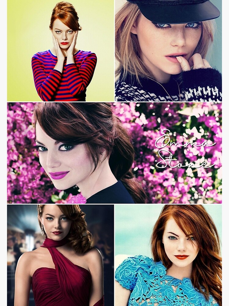 "Emma Stone American actress Floral Aesthetics Photo Collage - 1 ...